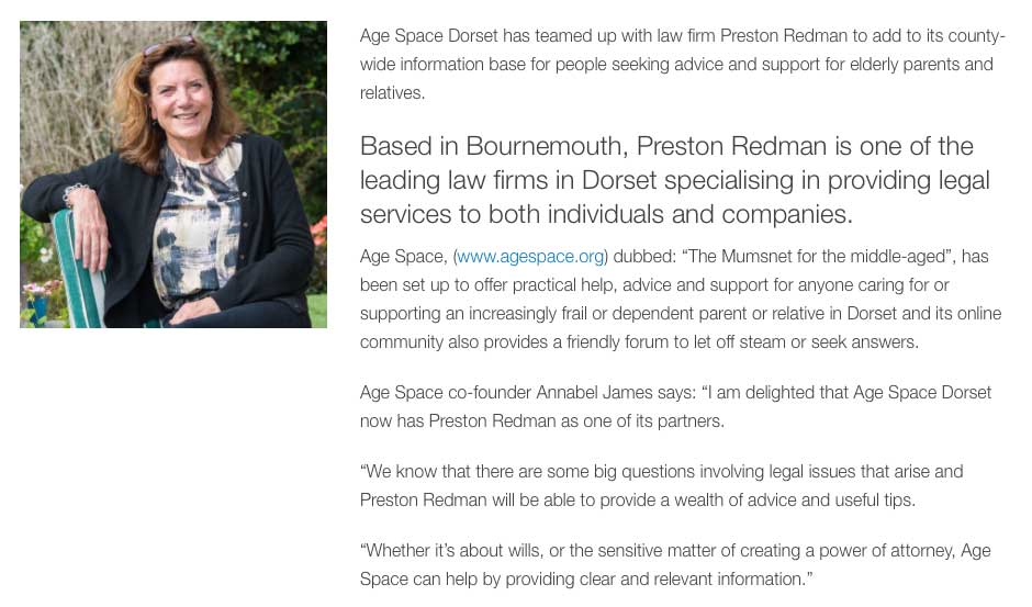 Age Space in the news - Age Space